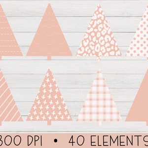 Christmas Tree Clipart | Boho Rainbow Christmas Clipart, Boho Christmas ...