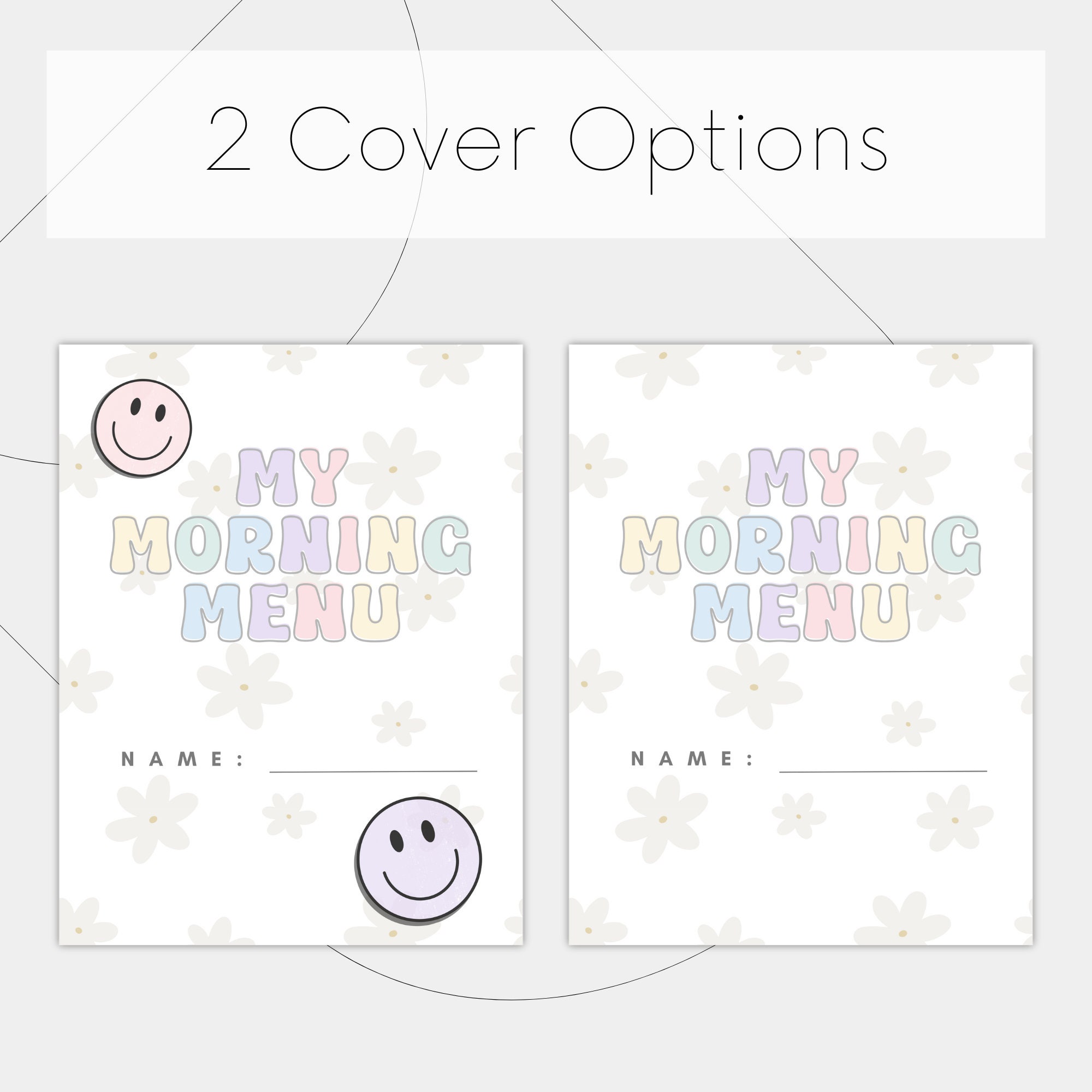 Daisy Pastel Morning Menu, Printable Morning Menu for Preschool ...