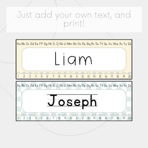 Daisy Pastel Desk Name Tags for Pastel Classroom Decor, Editable Desk ...