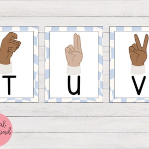American Sign Language Alphabet Posters | Retro Classroom Decor, ASL ...