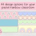 Pastel Rainbow Bulletin Board Borders Pastel Rainbow - Etsy