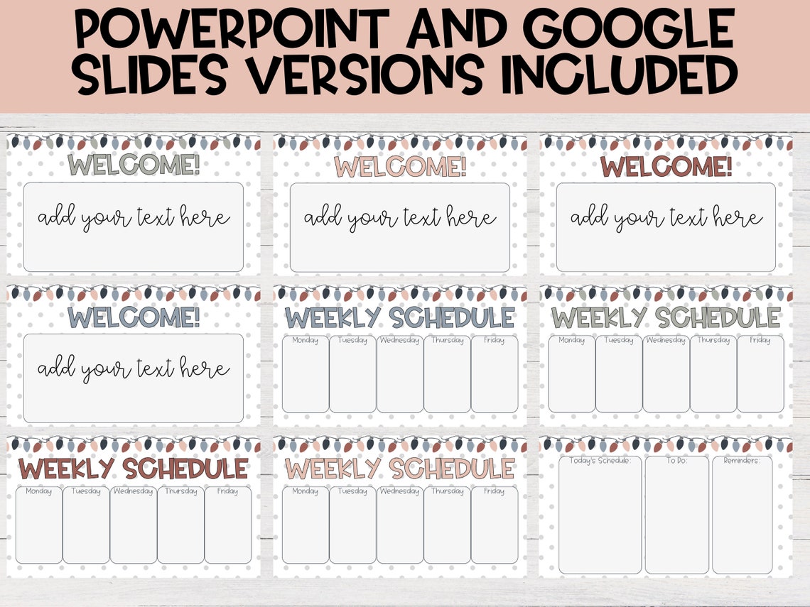 Christmas Slides Templates Boho Rainbow Christmas Slides - Etsy