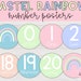 Pastel Rainbow Number Posters 0-20 | Classroom Decor, Number Posters ...