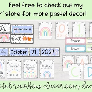 Pastel Rainbow Number Posters 0-10 | Printable, Editable, Classroom ...