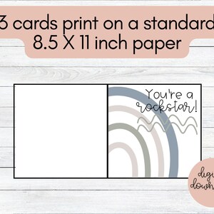 Boho Rainbow Valentine's Day Cards Printable Valentine's Day Cards ...