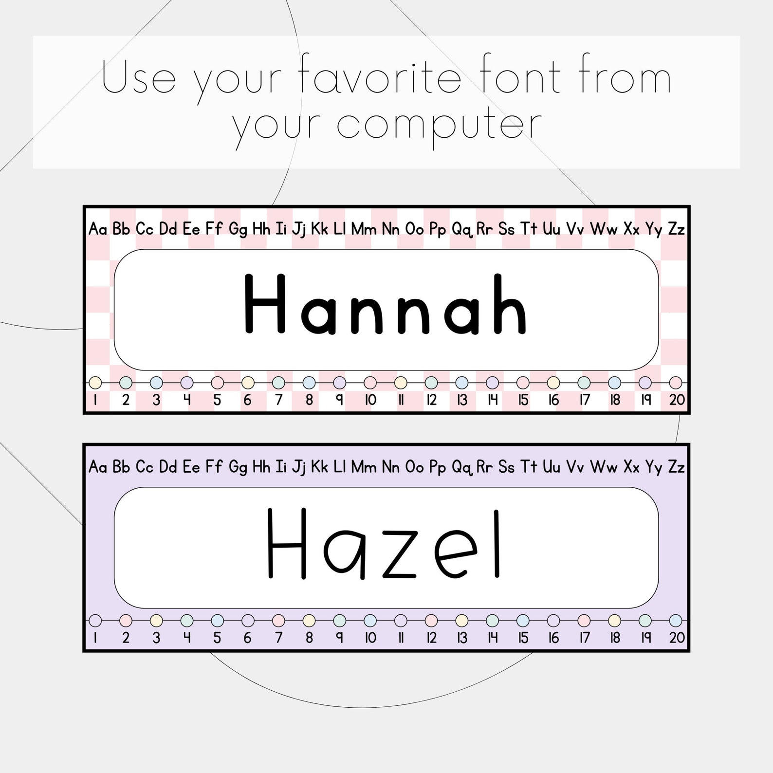 Daisy Pastel Desk Name Tags for Pastel Classroom Decor, Editable Desk ...