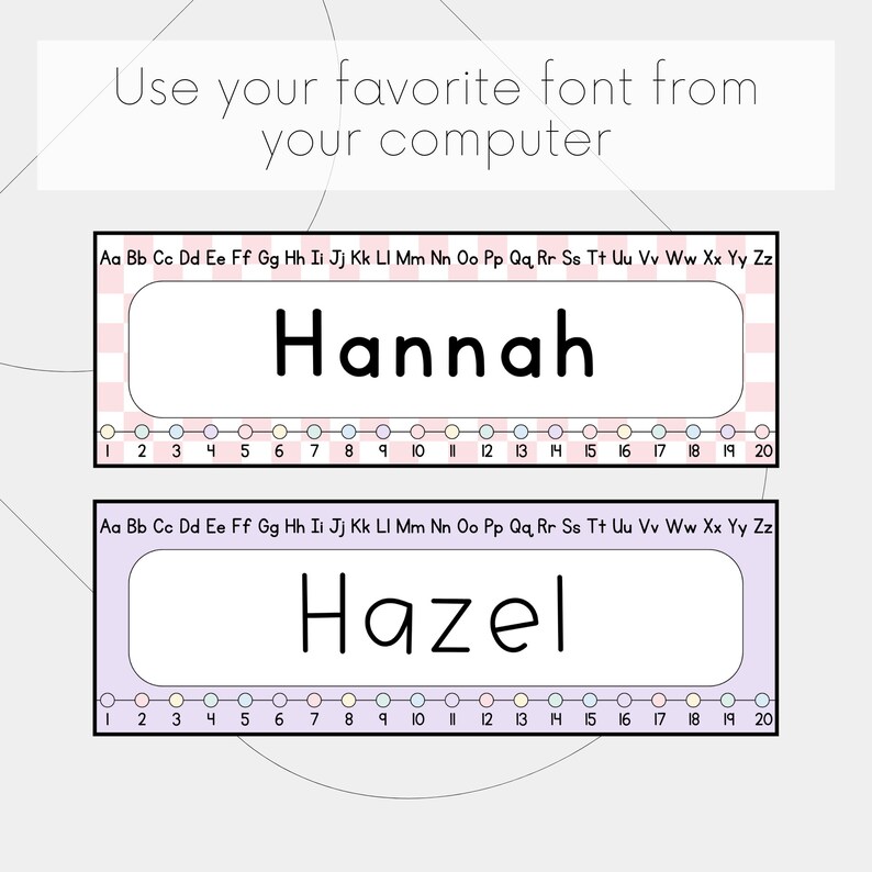 Daisy Pastel Desk Name Tags for Pastel Classroom Decor, Editable Desk ...