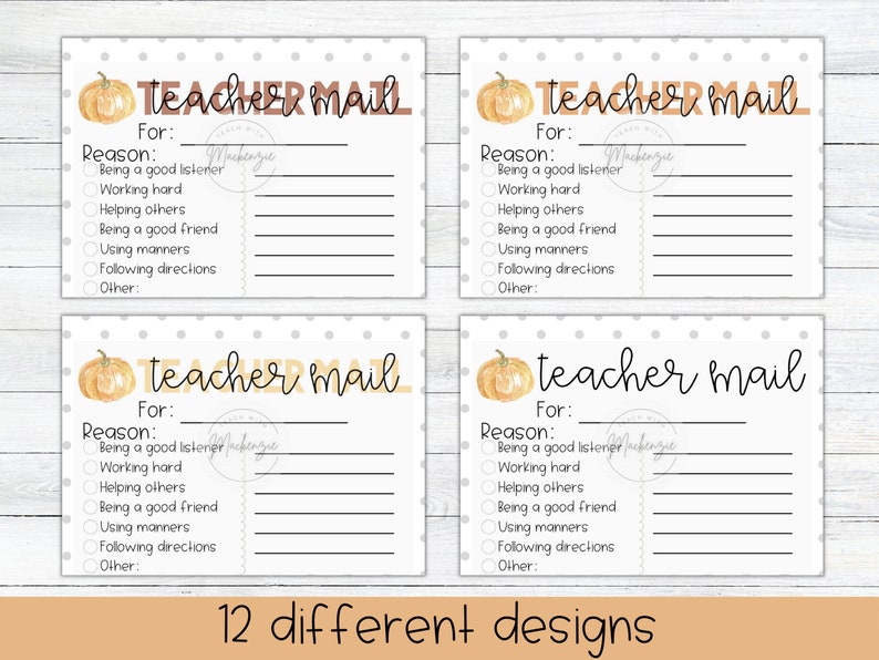 Printable Teacher Mail Fall Watercolor Back to School - Etsy