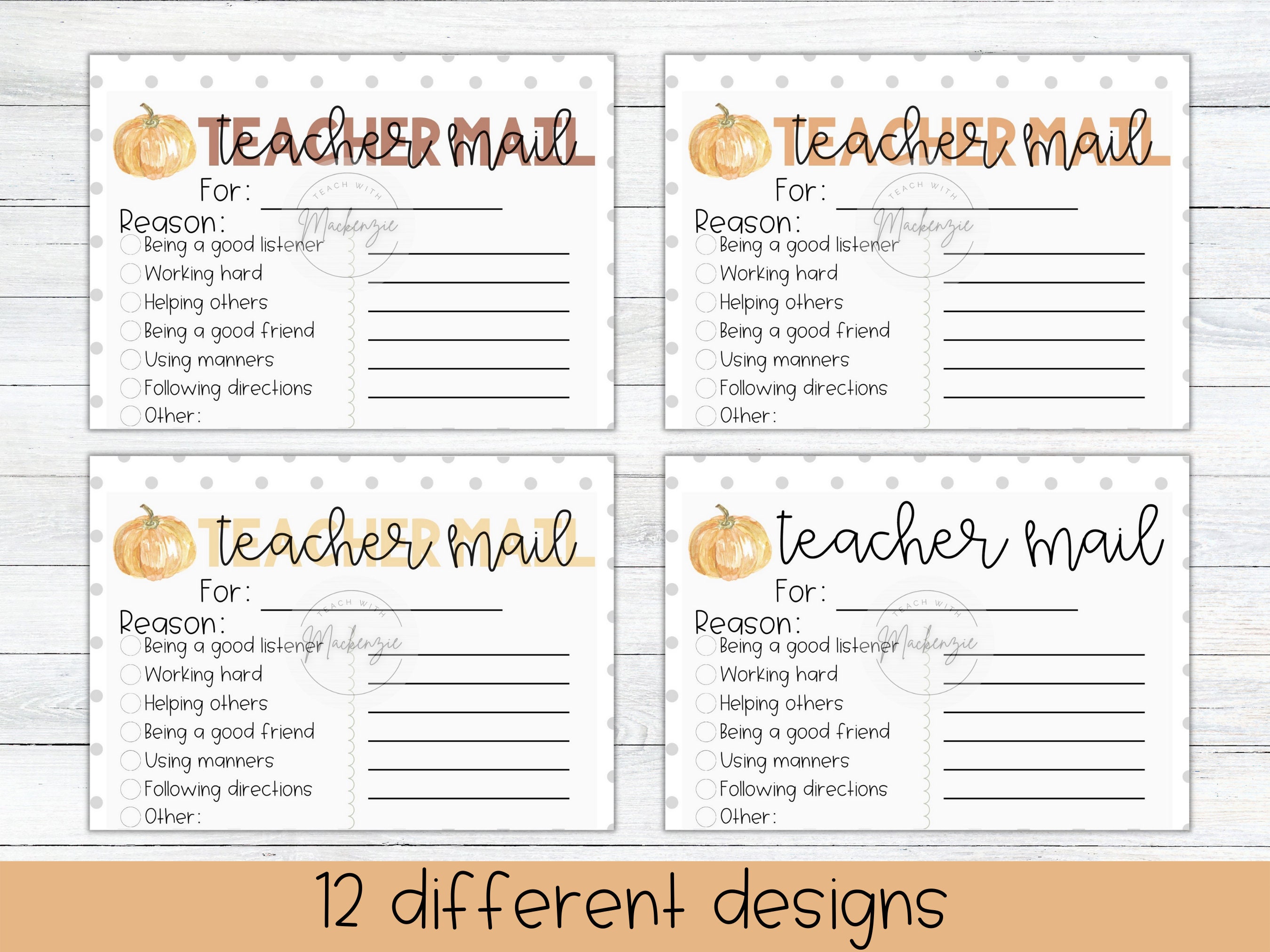 Printable Teacher Mail Fall Watercolor Back to School - Etsy