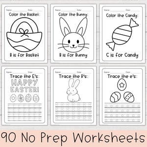 Easter Worksheet Bundle | Preschool Worksheets, Kindergarten Worksheets ...