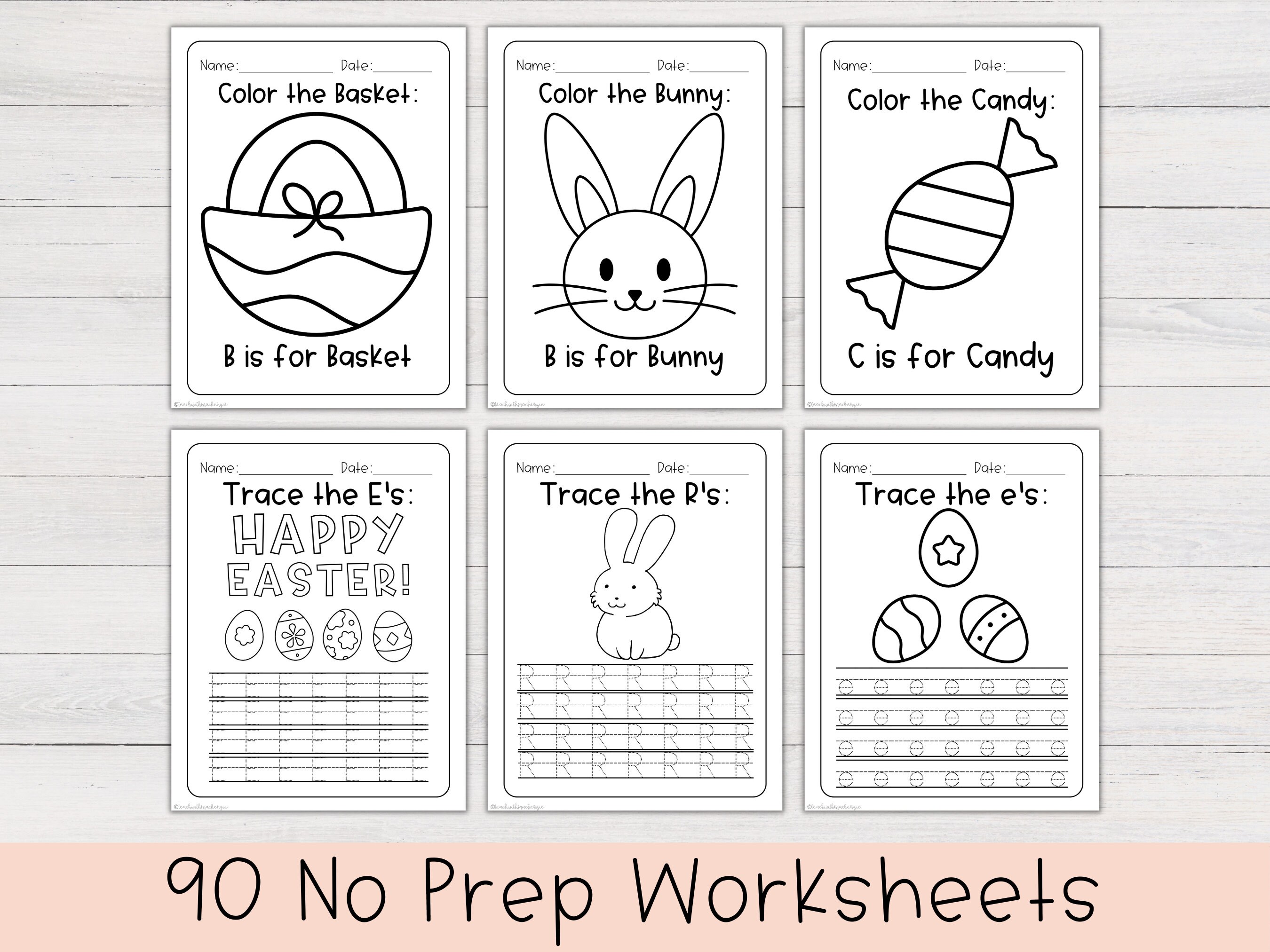 Easter Worksheet Bundle | Preschool Worksheets, Kindergarten Worksheets ...