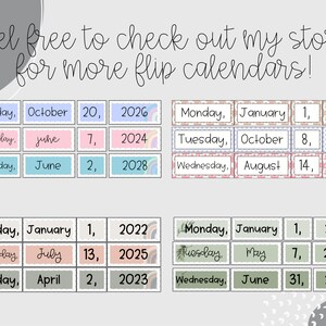 Black and White Flip Calendar | Black and White Classroom Decor ...