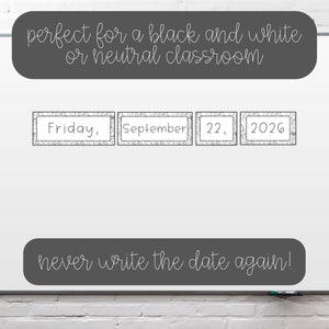 Black and White Flip Calendar | Black and White Classroom Decor ...