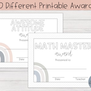 End of the Year Awards | Classroom Awards, Boho Rainbow Classroom, End ...
