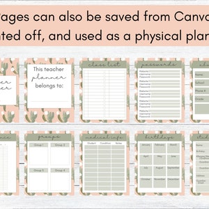 Digital Teacher Planner | Printable Teacher Planner, Cactus Classroom ...