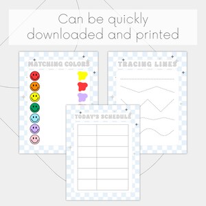 Pastel Checkered Morning Menu, Printable Morning Menu for Preschool ...