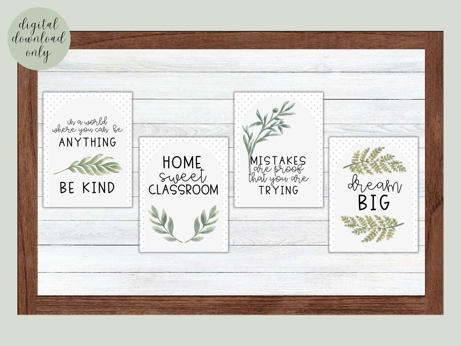 Modern Greenery Motivational Posters | Classroom Decor, Classroom ...