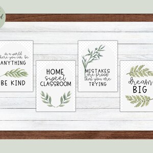 Modern Greenery Motivational Posters | Classroom Decor, Classroom ...