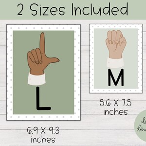 American Sign Language ABC Posters | Modern Greenery ABC Posters ...