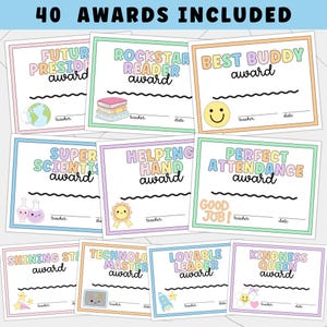 Printable End of the Year Award Certificates | Fun Student Awards for ...