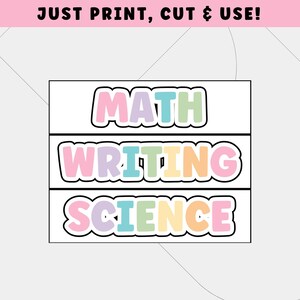 Editable Rolling Cart Labels for Pastel Rainbow Classroom | Editable ...