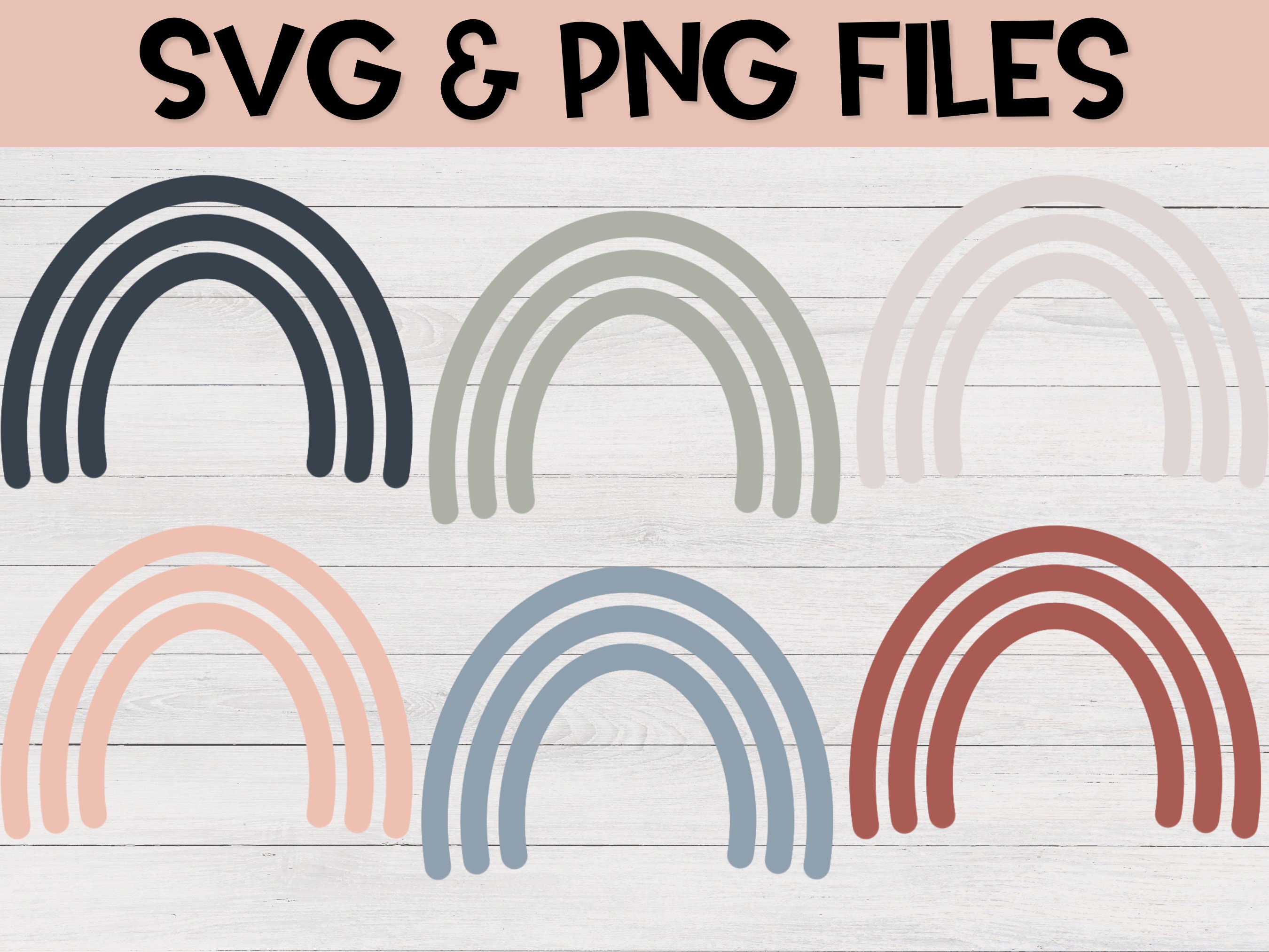 Boho Rainbow Clipart Rainbow Clipart Rainbow PNG Boho - Etsy