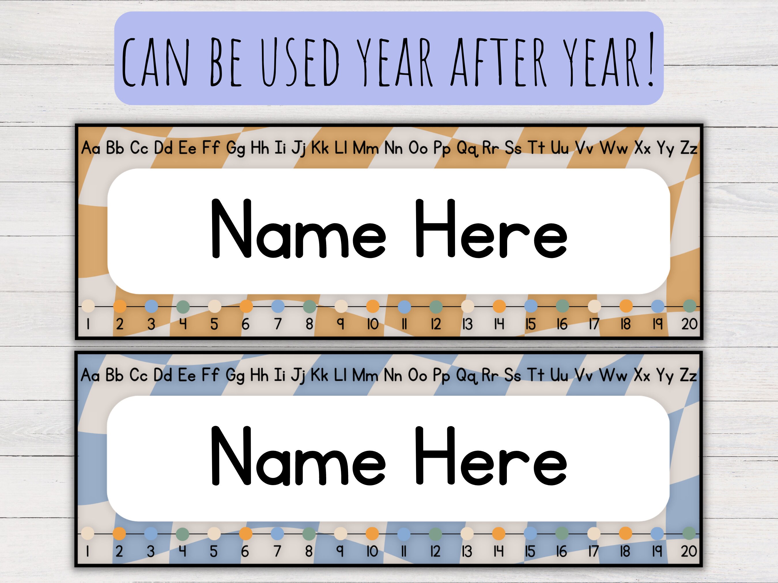 Retro Desk Name Tags Retro Classroom Decor, Groovy Classroom Decor ...