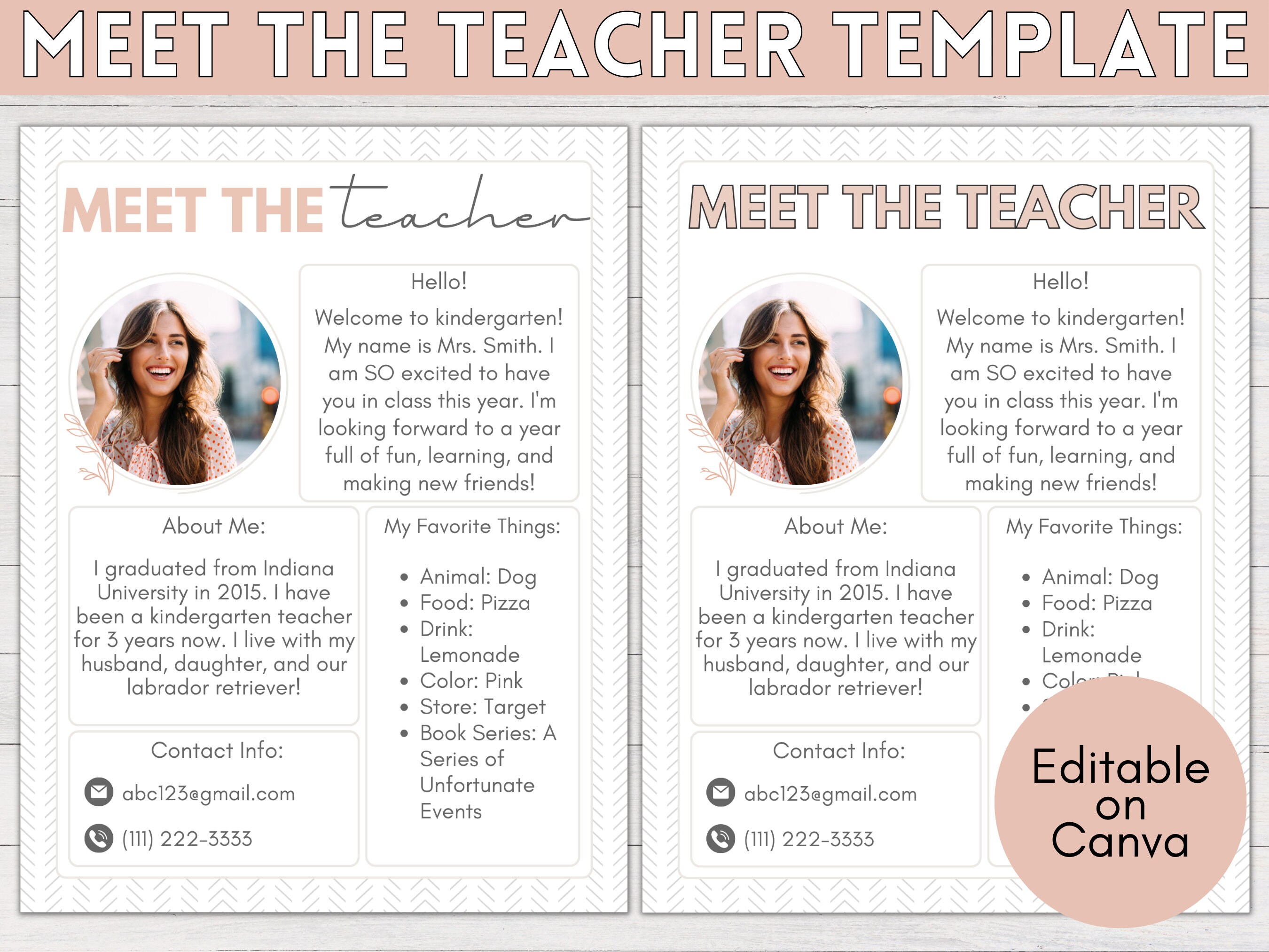 Meet the Teacher Template Boho Meet the Teacher, Neutral Meet the ...