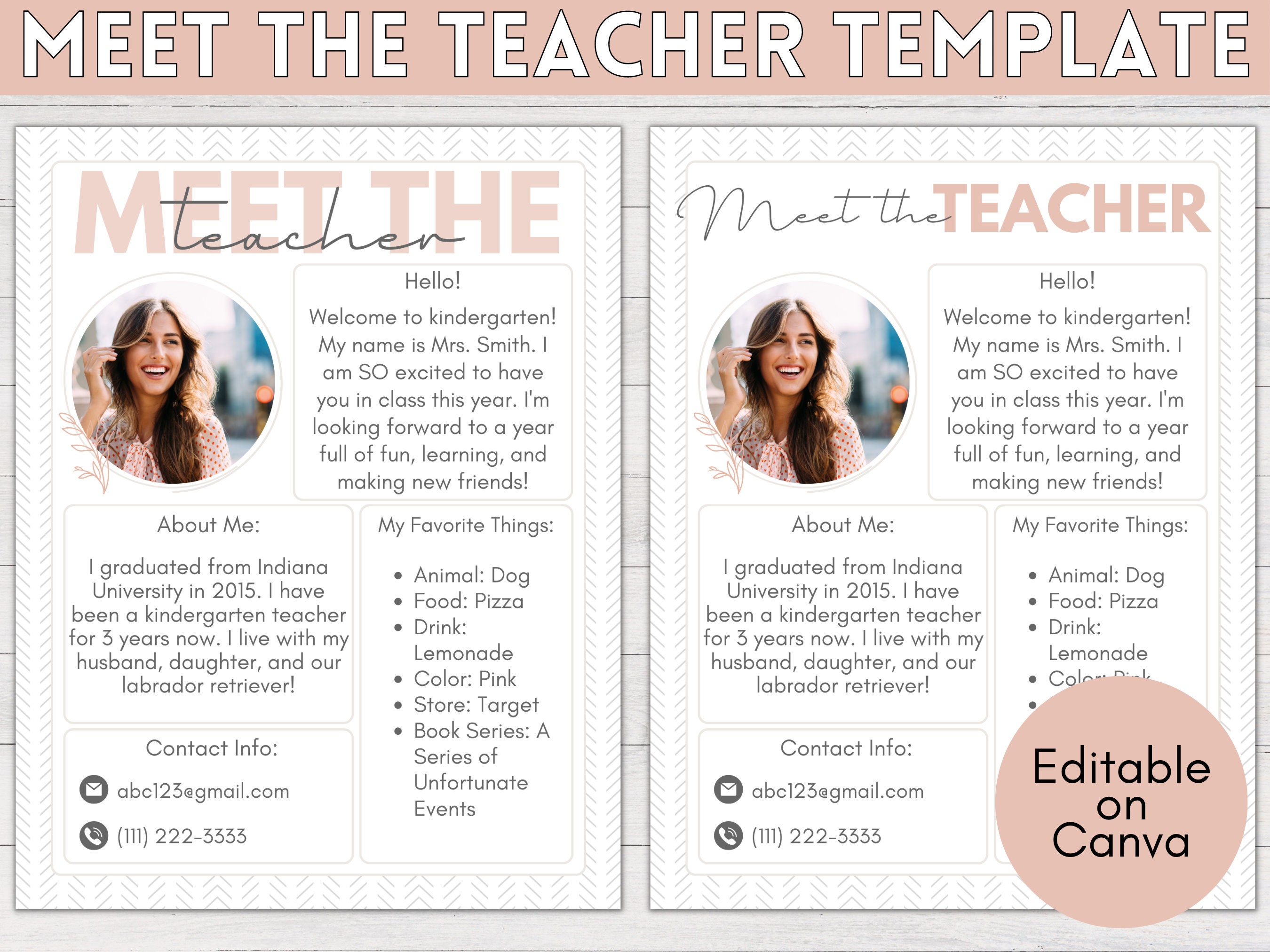 Meet the Teacher Template Boho Meet the Teacher, Neutral Meet the ...
