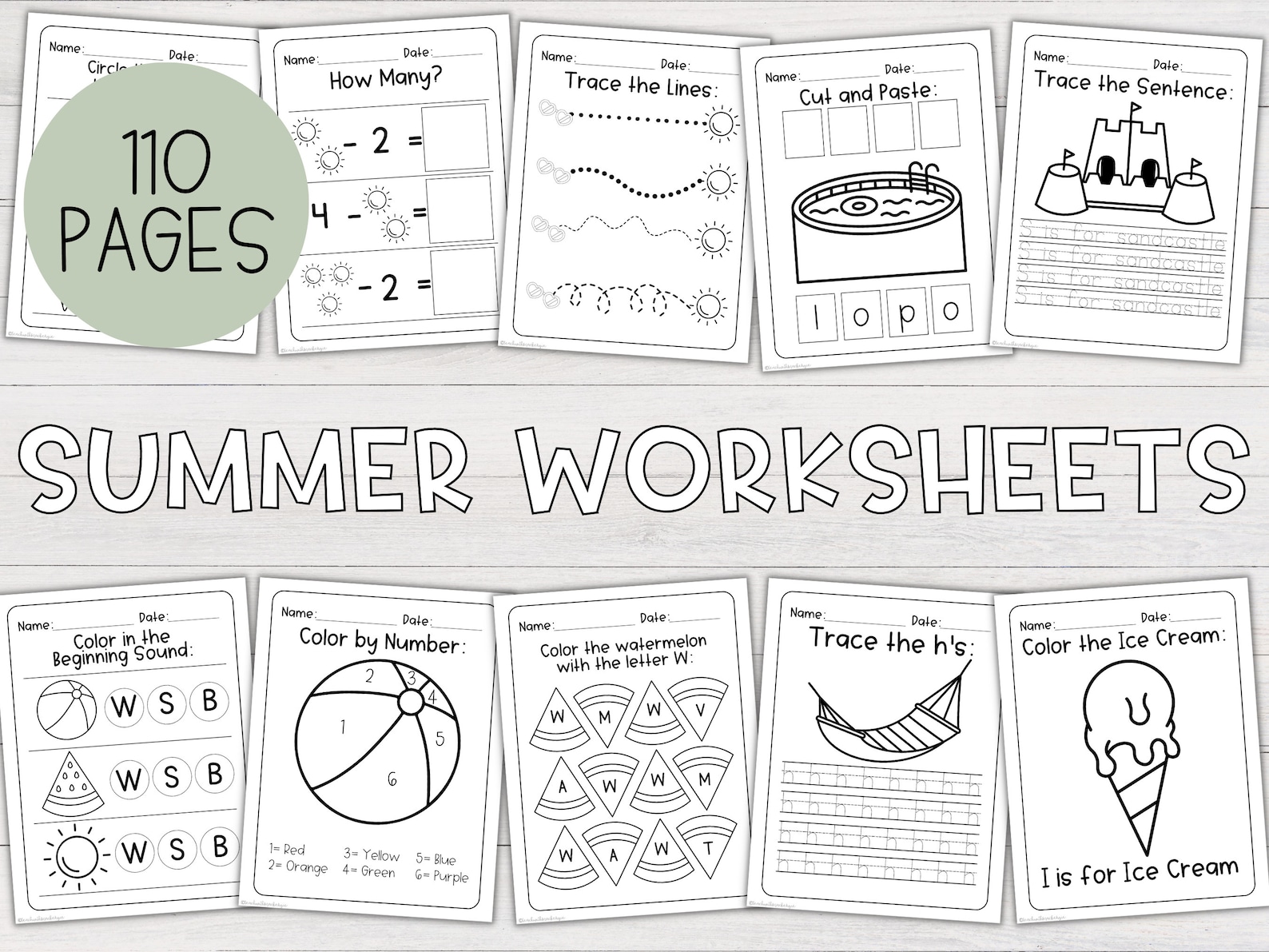 Four Seasons Worksheet Bundle for Preschool and Kindergarten - Etsy