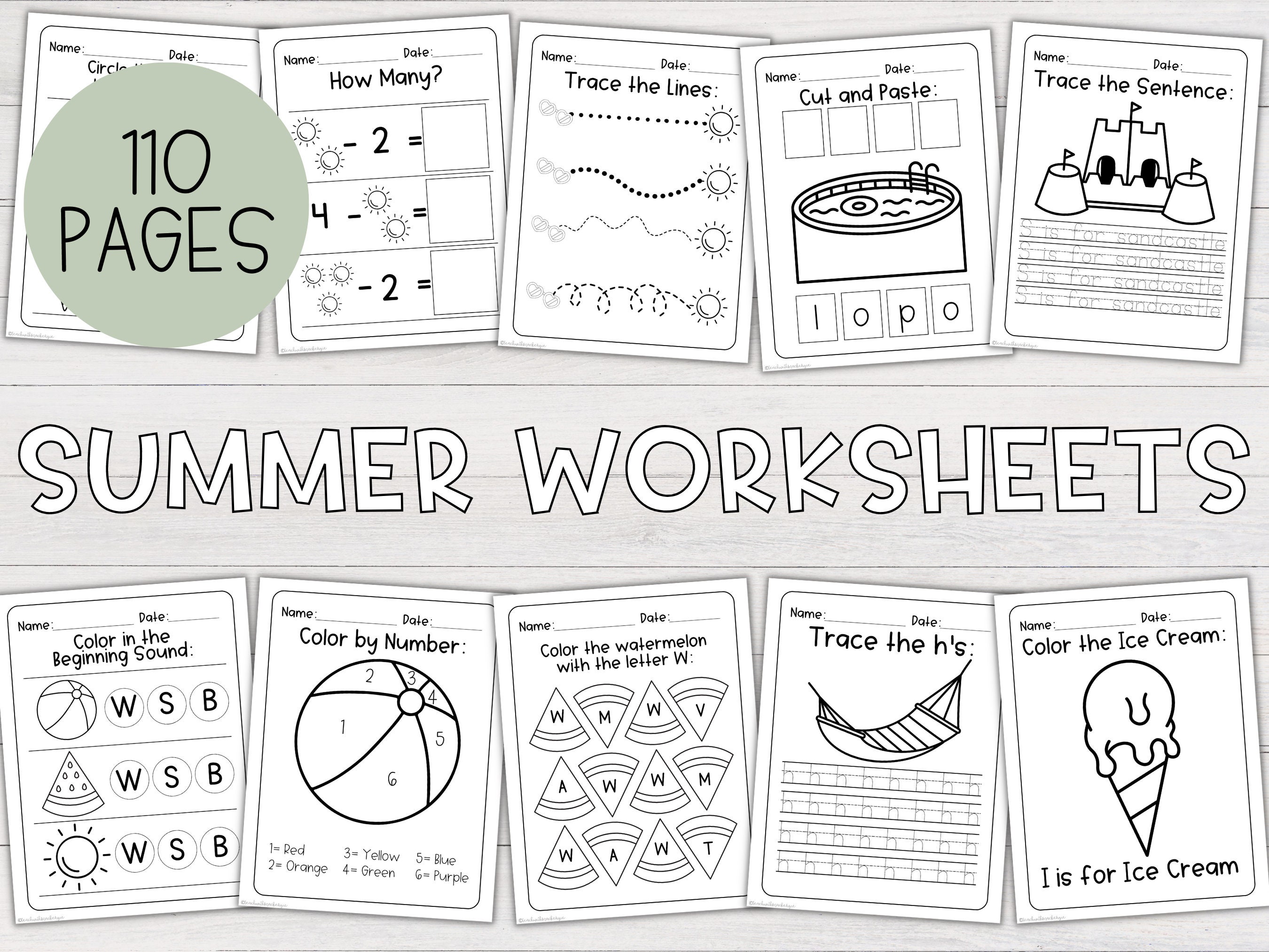 Four Seasons Worksheet Bundle for Preschool and Kindergarten Preschool ...