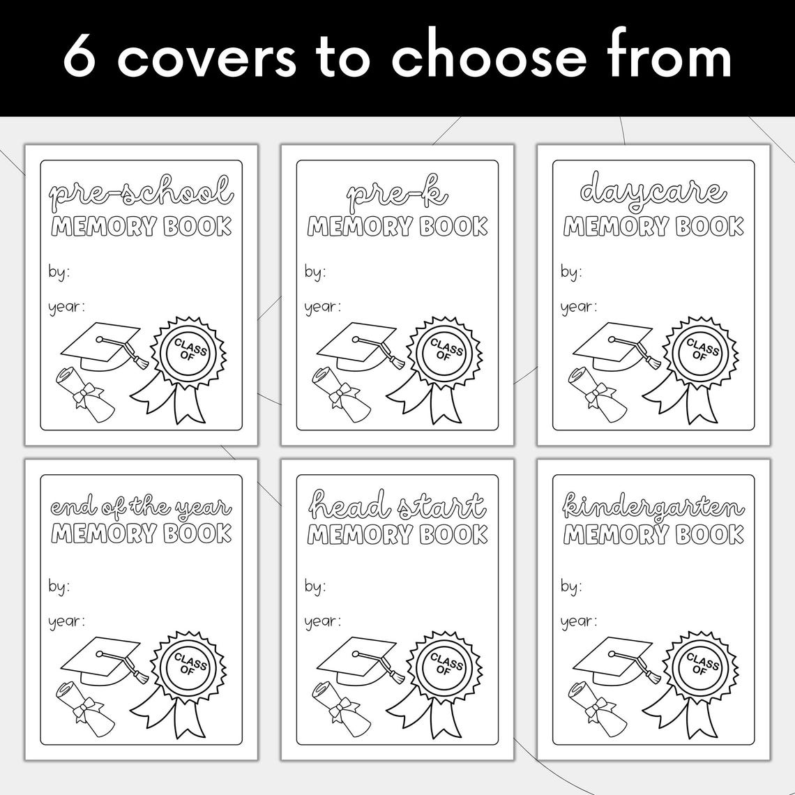 End of the Year Memory Book for Preschool, Kindergarten | Printable End ...