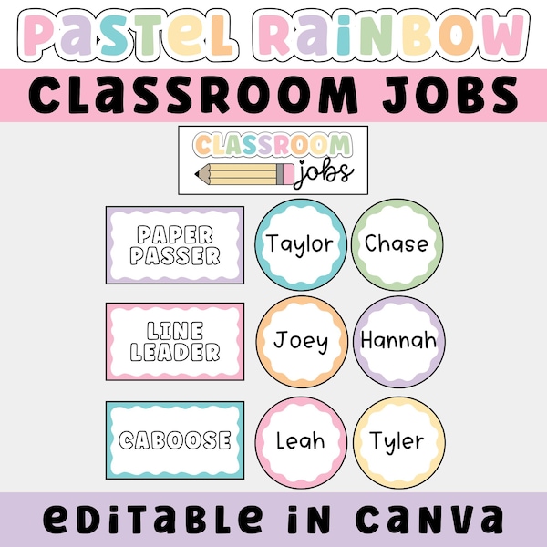 Classroom Jobs Chart - Etsy