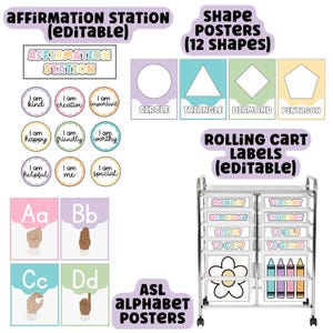 Pastel Rainbow Classroom Decor Growing Bundle | Classroom Theme ...