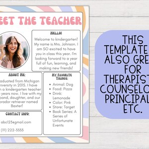 Retro Meet the Teacher Template | Groovy Meet the Teacher Template ...
