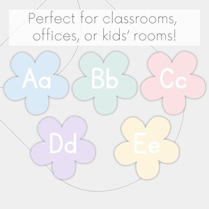 Daisy Alphabet Posters for Pastel Classroom Decor, Daisy ABC Signs for ...