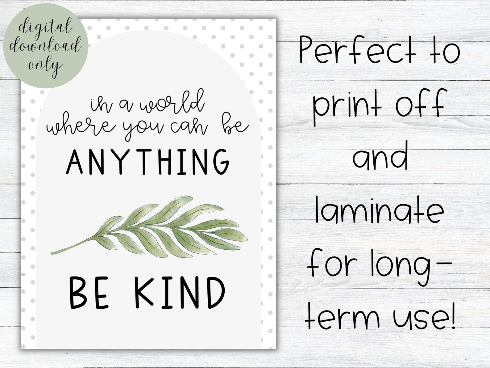 Modern Greenery Motivational Posters Classroom Decor - Etsy