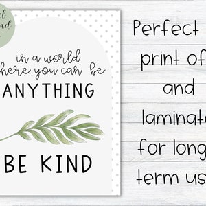 Modern Greenery Motivational Posters | Classroom Decor, Classroom ...