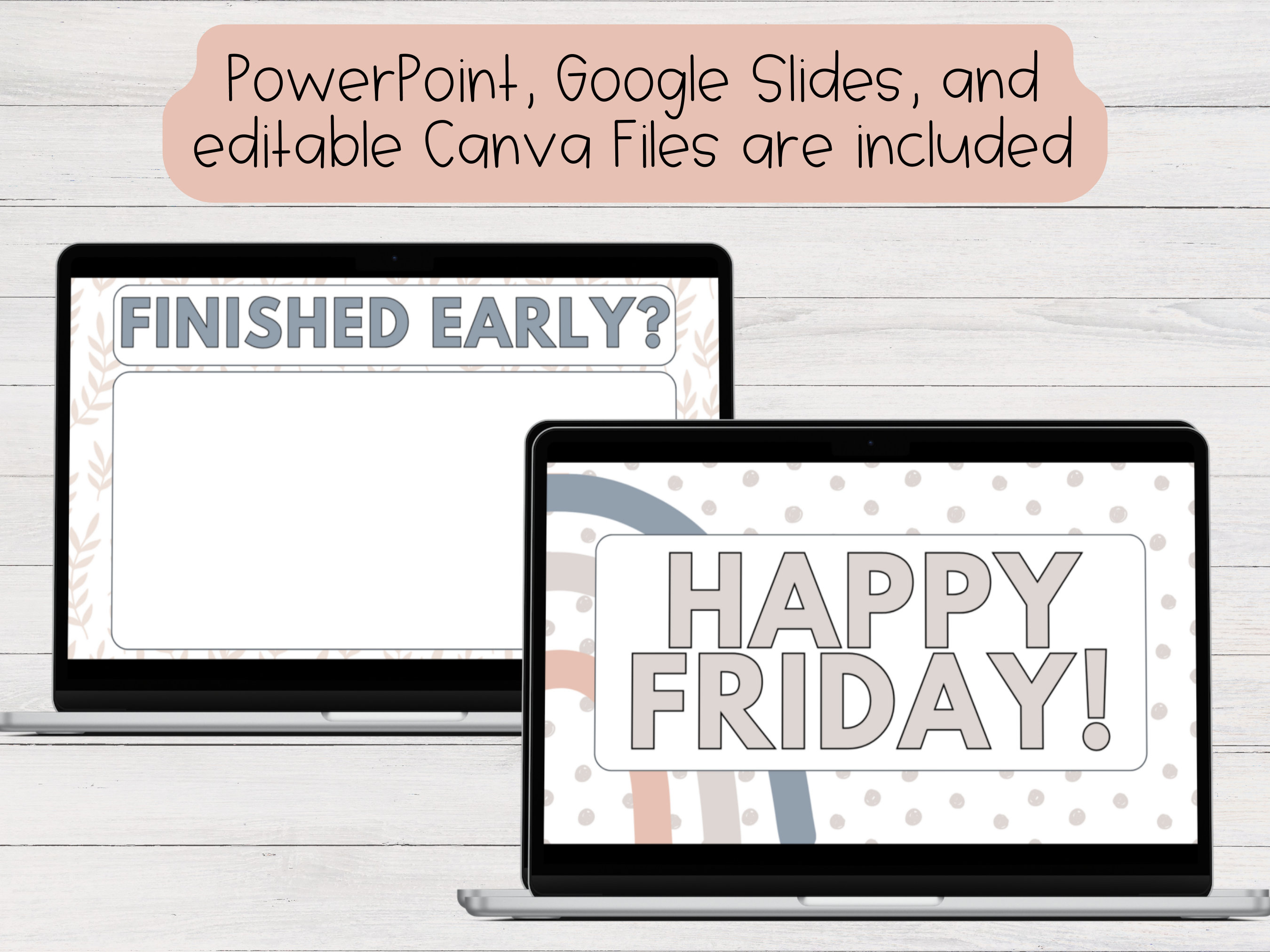 Boho Slides Templates Boho Rainbow Classroom Decor - Etsy