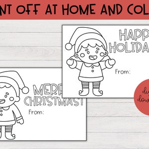 Coloring Christmas Cards | Printable Christmas Cards to Color ...