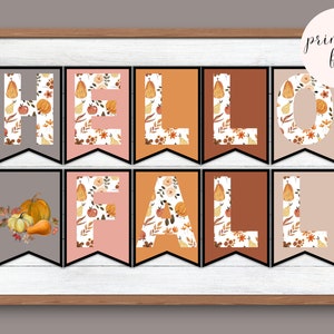 Hello Fall Classroom Banner | Bulletin Board Banner, Classroom Decor ...