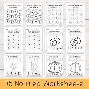 Fall Worksheet Bundle Preschool and Kindergarten | Homeschool ...