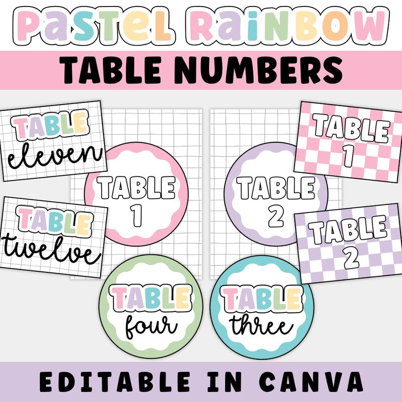 Table Numbers - Etsy