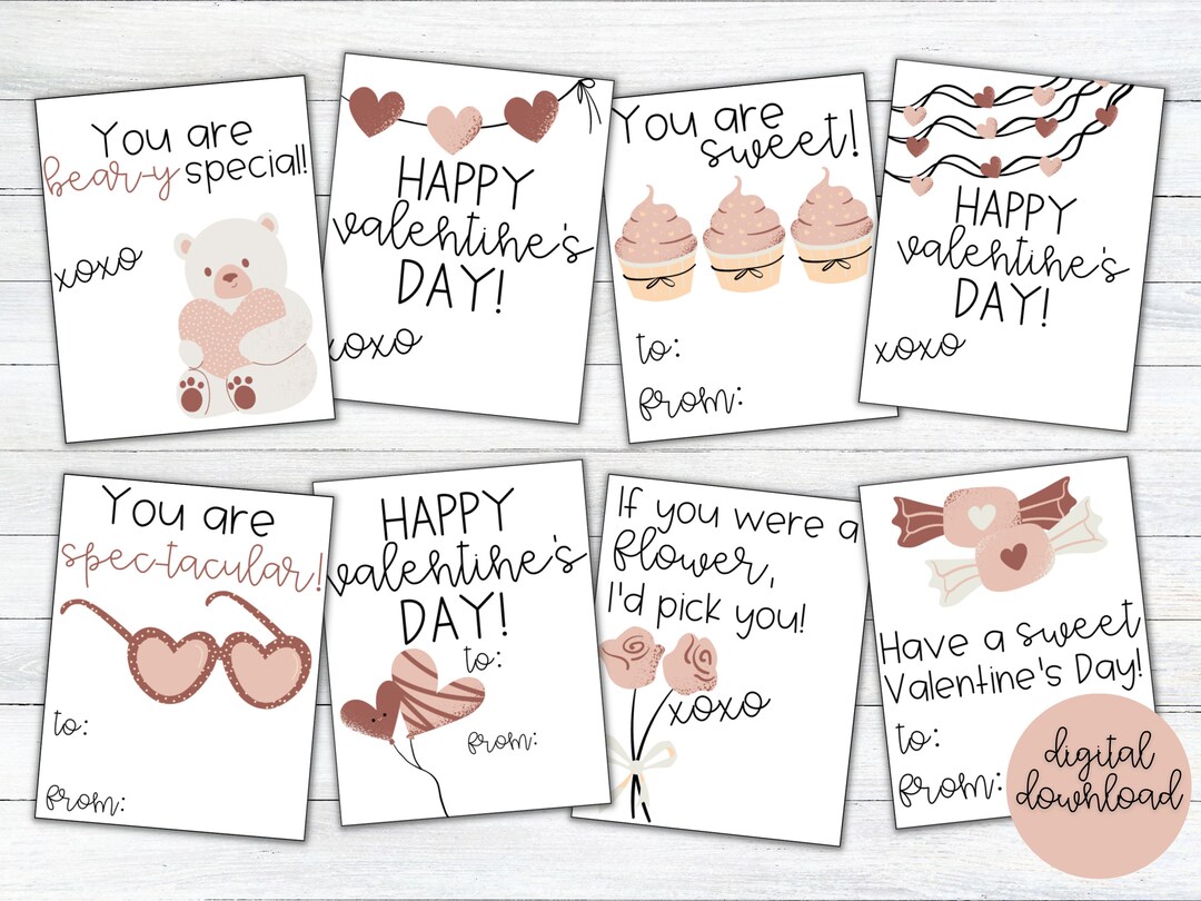 Kids Valentines Day Cards | Valentines Day Cards From Teacher, Boho ...