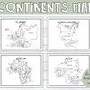 World Map Worksheet and Coloring Page Bundle Printable World Maps ...