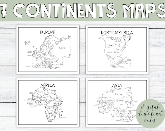 Seven Continents Puzzle - Preschool Busy Book - Homeschool Activities ...