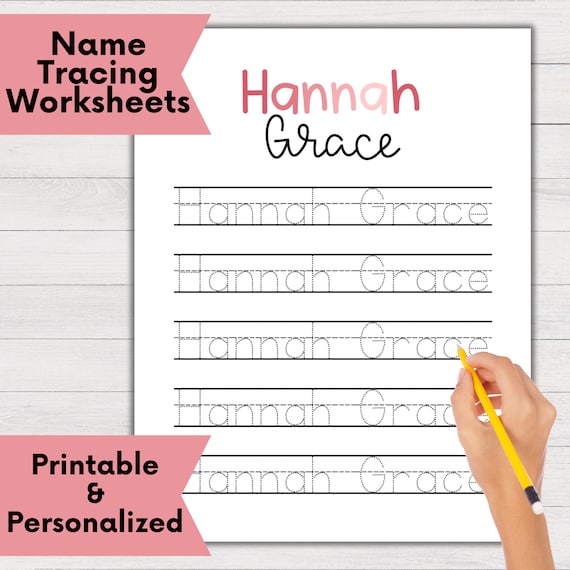 Custom Name Tracing Worksheets