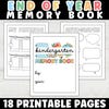 End of the Year Memory Book for Preschool, Kindergarten | Printable End ...