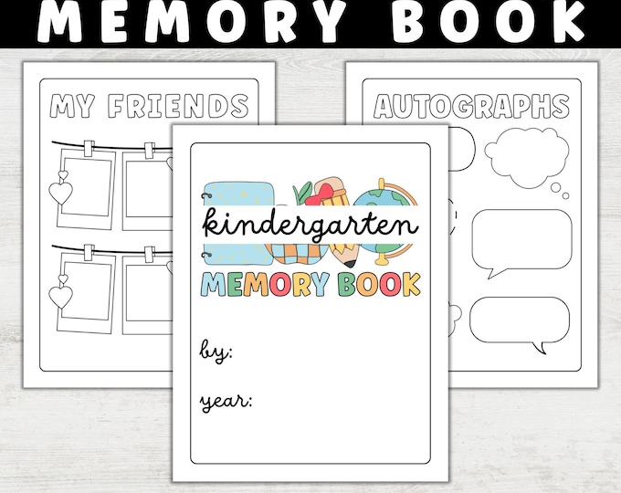 Preschool End of Year Memory Book Printable, TK Pre-k VPK Headstart ...