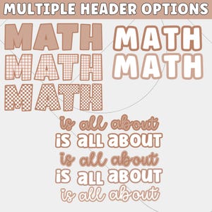 Math is All About Bulletin Board Kit | Neutral Math Classroom Decor ...